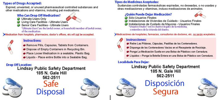 Drug Take Back Program | Lindsay California
