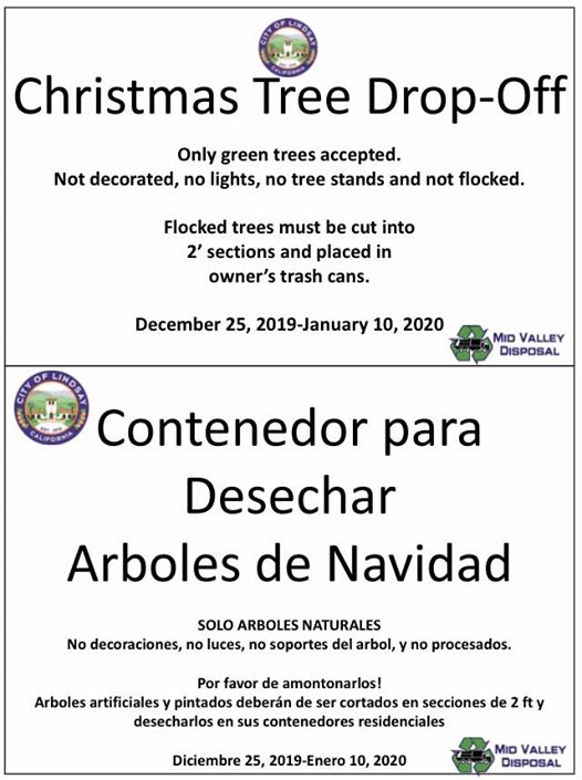Christmas Tree Recycling Program | Lindsay California