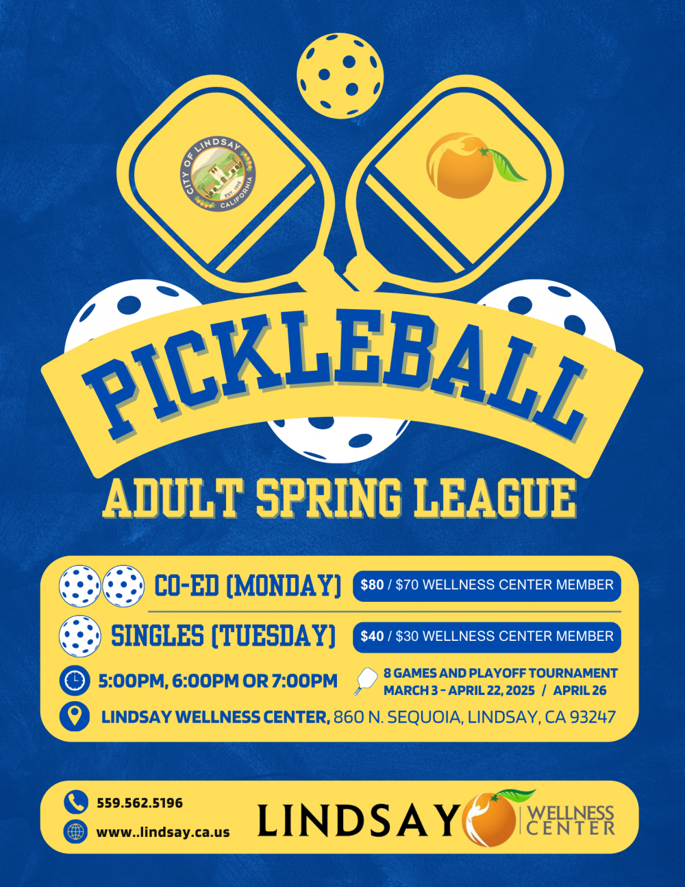 Lindsay Pickleball League | Lindsay California