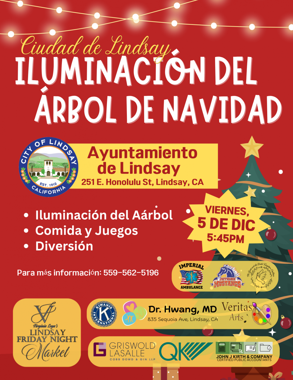 Lindsay Christmas Tree Lighting & Parade! | Lindsay California